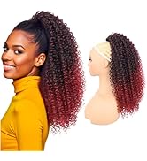 Amazon.com : UAmy hair Long Curly Drawstring Ponytail Extension for ...