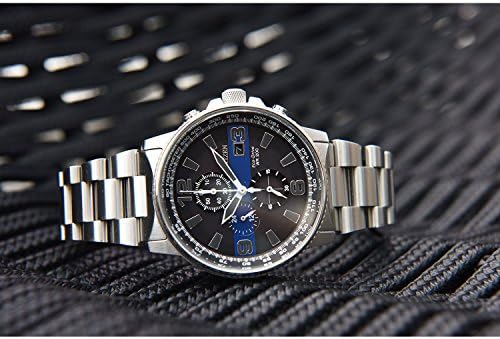 Amazon.com: Citizen Men's Thin Blue Line Watch Chronograph 200M WR Eco ...