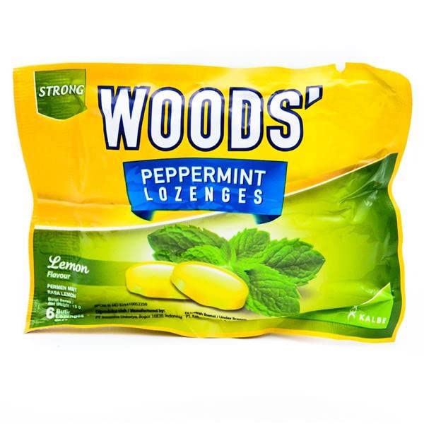 Amazon.com: Woods Peppermint Lozenges Strong - Lemon, 4 Sachets (@ 6 ...