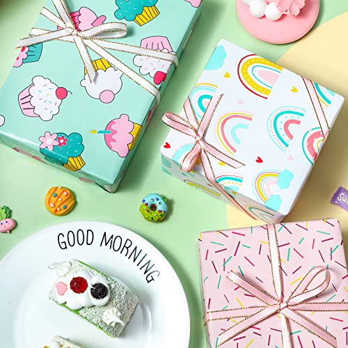 Snapklik.com : LeZakaa Mini Wrapping Paper Roll - Mini Roll - Cupcake ...