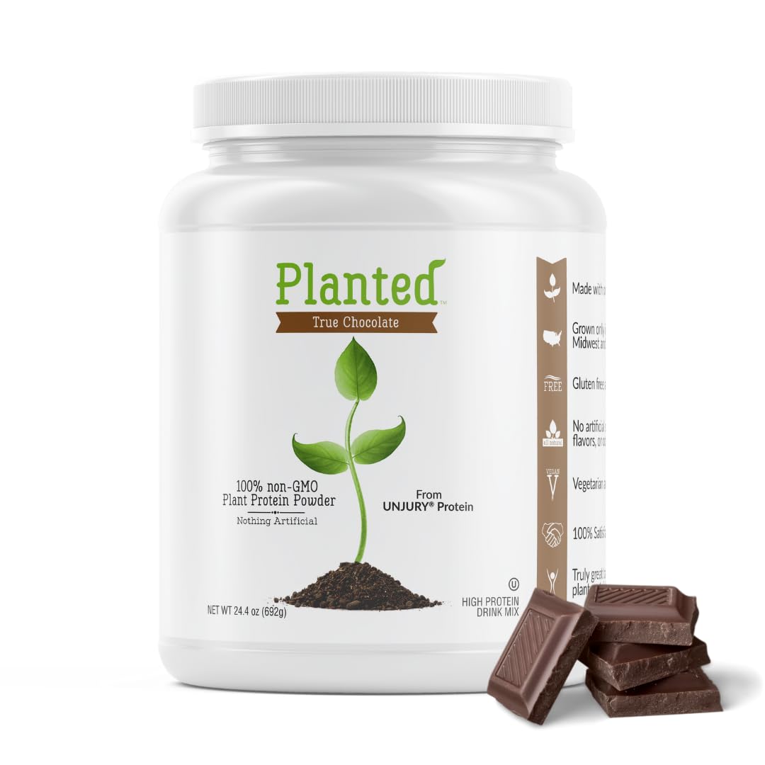 Amazon.com: Unjury Planted Vegan Protein Powder | 20g Chocolate Pea ...