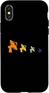 Amazon.co.jp: iPhone X/XS Retro Satellite | Space Rocket | Galaxy ...
