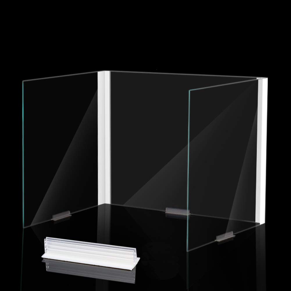 Buy ACXZ Freestanding Tri-fold Desktop Sneeze Guard Shield with U ...