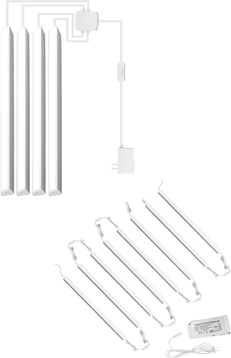 Cefrank (4) 12" V-Shape Bright LED Light Bars (8) 12" V-Shape Linkable ...