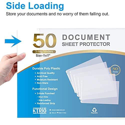 Snapklik.com : Sheet Protectors 11 X 17 Inch, Ledger Size Clear Plastic ...