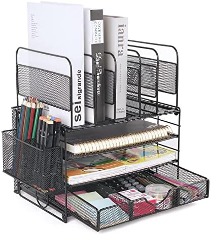 Amazon.com: Samstar Mesh Desk Organizer,Multifunction Paper Letter Tray ...