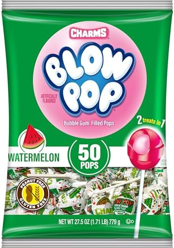 Amazon.com : Blow Pop Lollipops - Dual Candy and Gum Suckers - Bulk ...