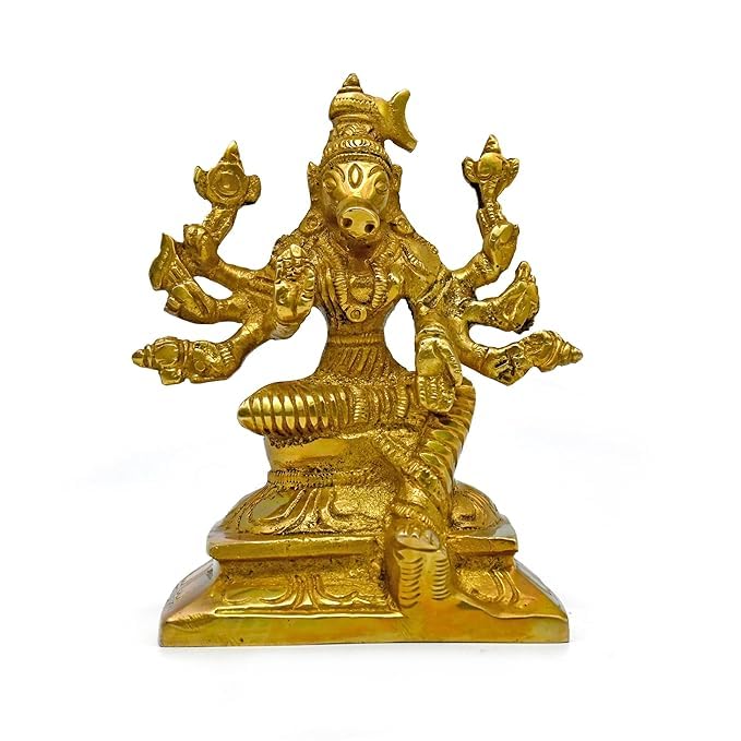 Buy CRAFTHUT Varahi Amman 8 Handed Brass Statue - Lord Vishnu's Varaga ...