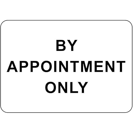 Amazon.com : By Appointment Only Vinyl Sticker Decal 8" : Office Products
