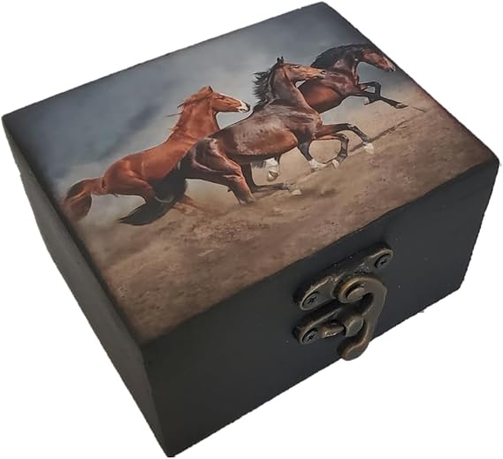 Amazon.com: JB&C Premium Horse Jewelry Trinket Keepsake Box. Animal ...
