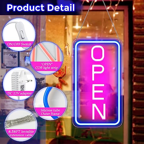 Open Signs for Business, LightingWill 16″x 9″ LED Neon Open Sign with ...
