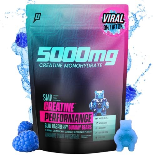 Amazon.com: Creatine Monohydrate Gummies, 5g Creatine 30 Servings, Fast ...