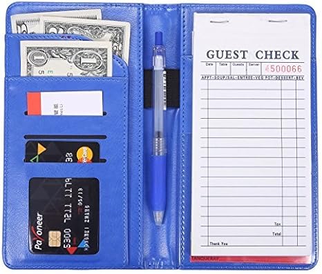 Amazon.com: Mymazn Pink Server Book for Waitress Book with Zipper ...