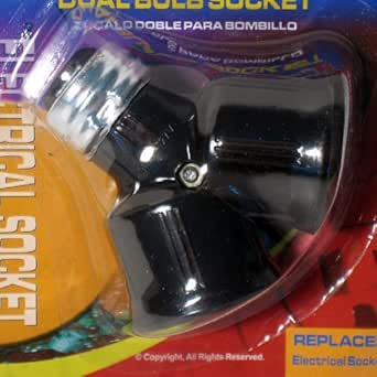 New Dual Bulb Socket Double Light "Y" Adaptor Convert Converter Lamp ...