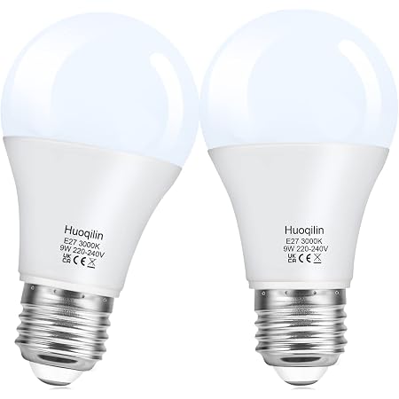 Huoqilin E27 Screw Bulb,9W Led Large Screw in Light Bulb,60 Watts ...