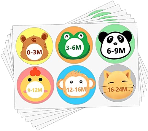 Amazon.com : Baby Size Labels, 1 Inch 0 to 24 Month Self Adhesive ...