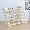 MOOACE 60 Spool Sewing Thread Rack with Hanging Hook, Wall Mounted ...