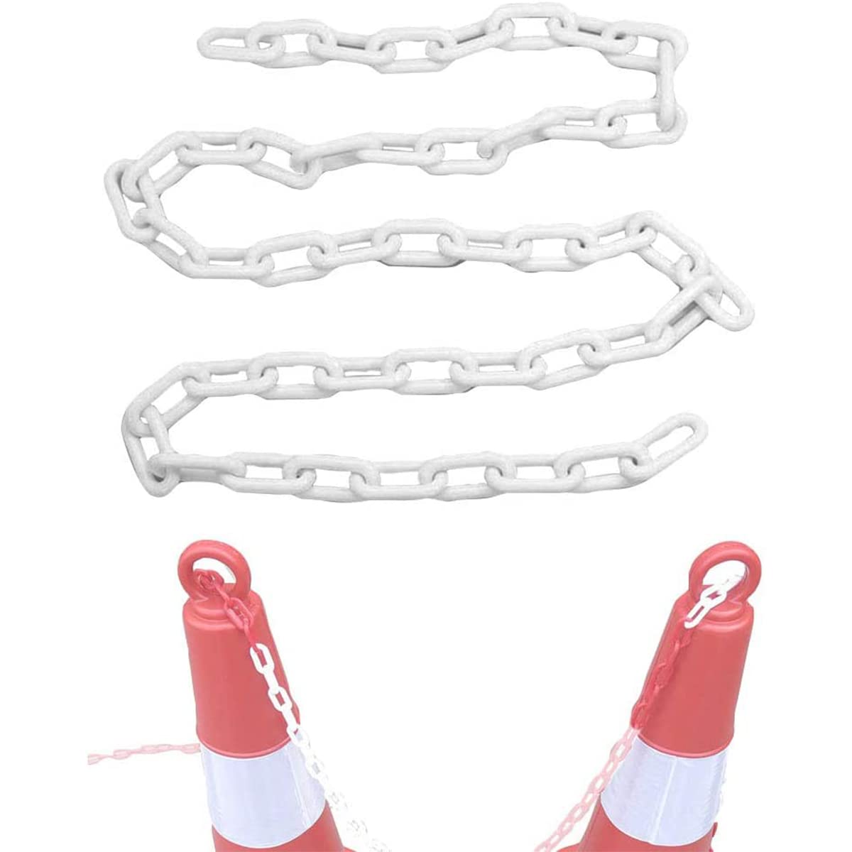 Snapklik.com : Plastic Chain Barriers Link Warning Safety Barrier ...