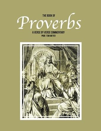 The book of Proverbs: A verse by verse commentary: Amazon.co.uk: Meyer, Tom: 9781717102959: Books