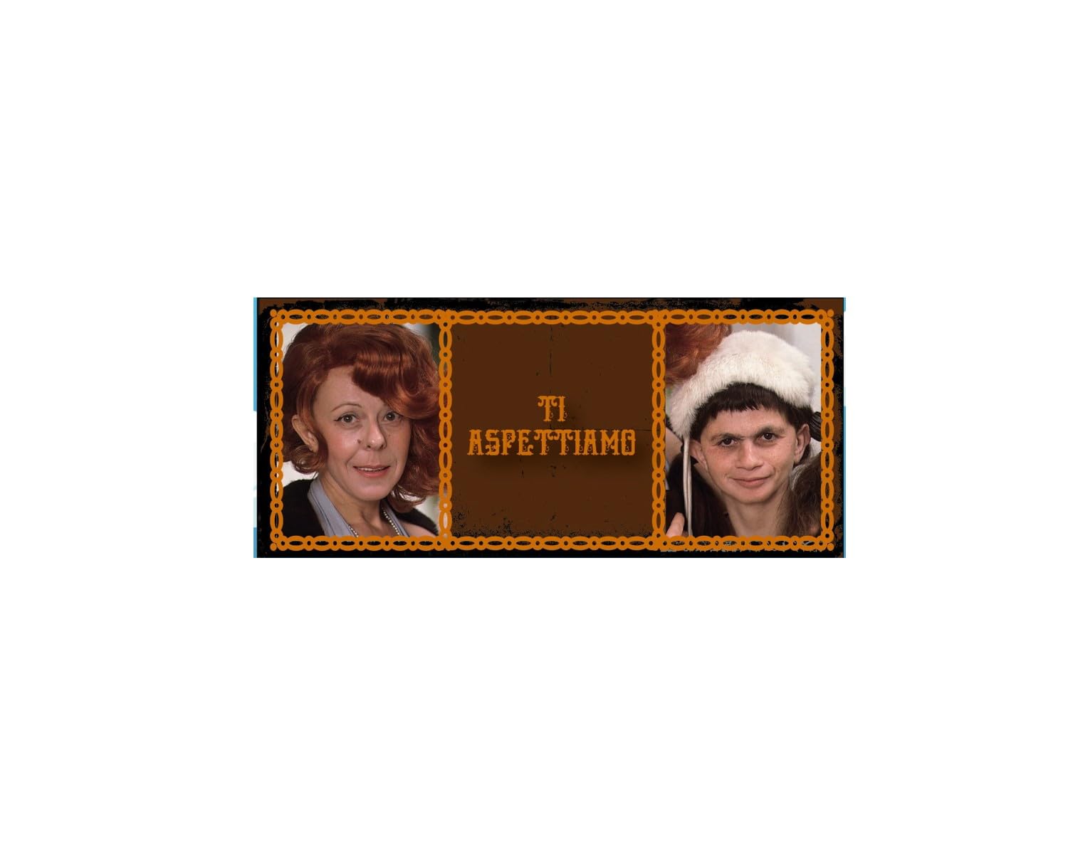 FANTOZZI UGO - magnete per auto - TI ASPETTIAMO - con foto di Pina e ...