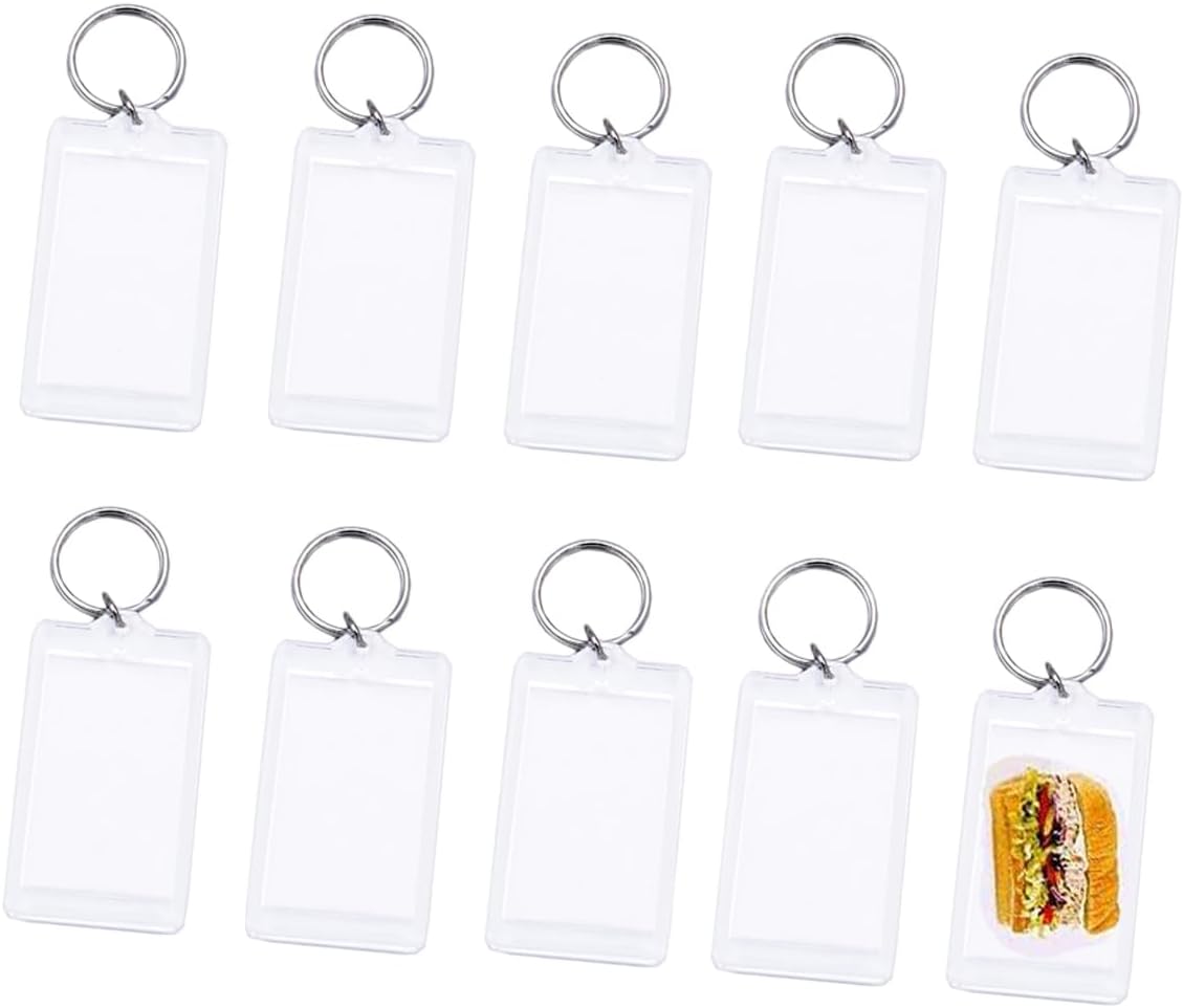 10PCS Clear Acrylic Rectangle Blank Photo Image Picture Frame Framework ...