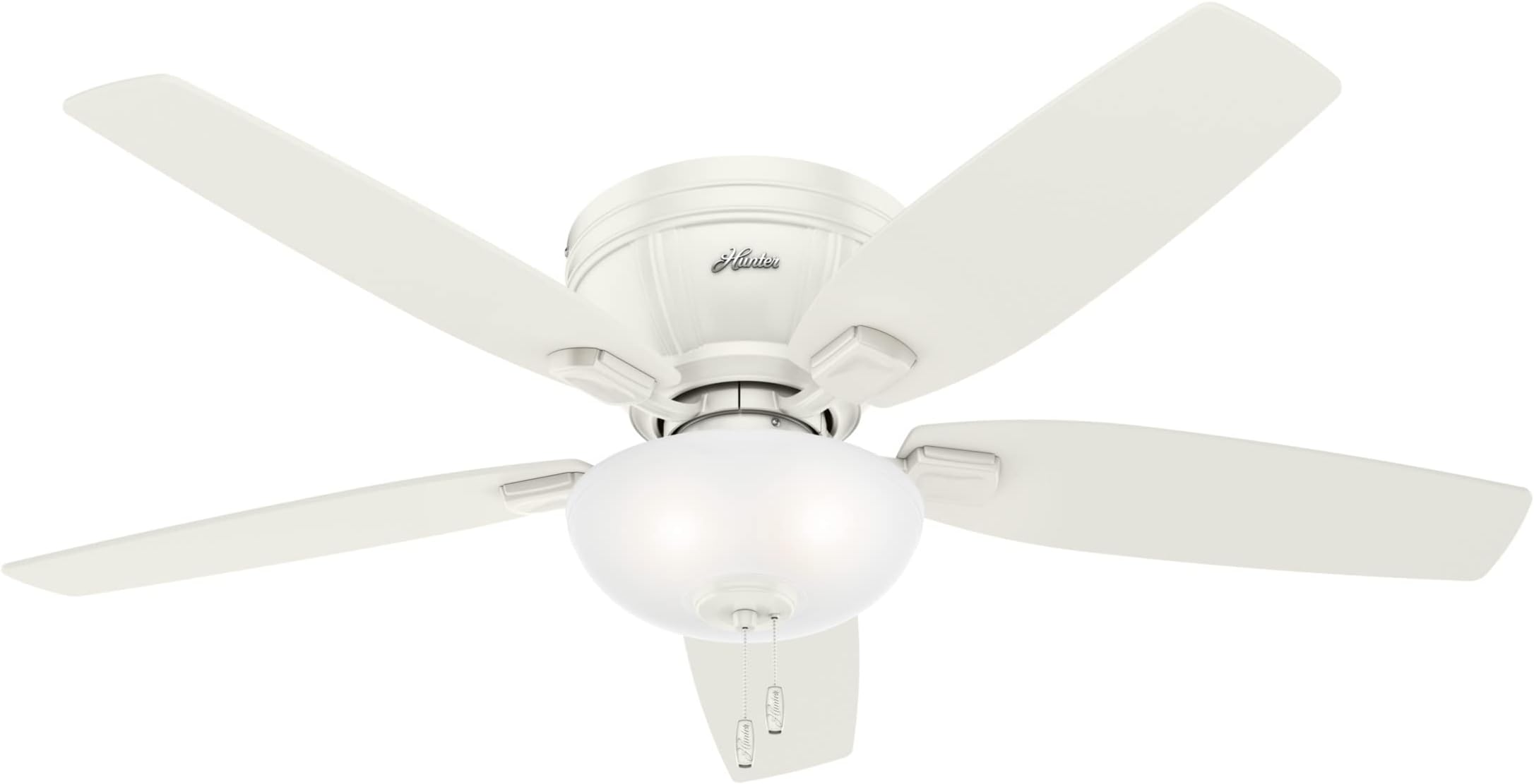 Hunter Fan 52 inch Ceiling Fan with 4 LED Lights in Fresh White ...
