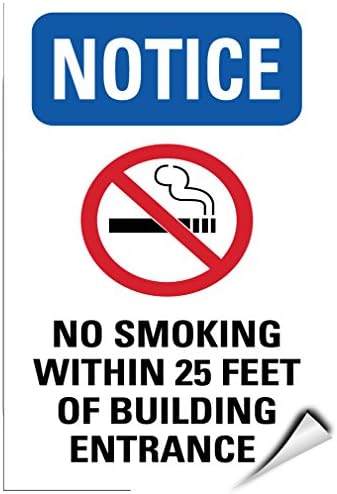Amazon.com: SmartSign 7 x 10 inch “No Smoking Within 25 Feet Of ...