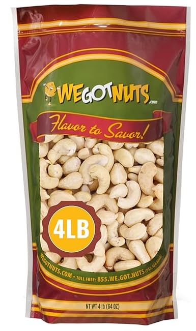 Amazon.com: Raw Whole Unsalted Cashews – Premium Quality Kosher Raw ...