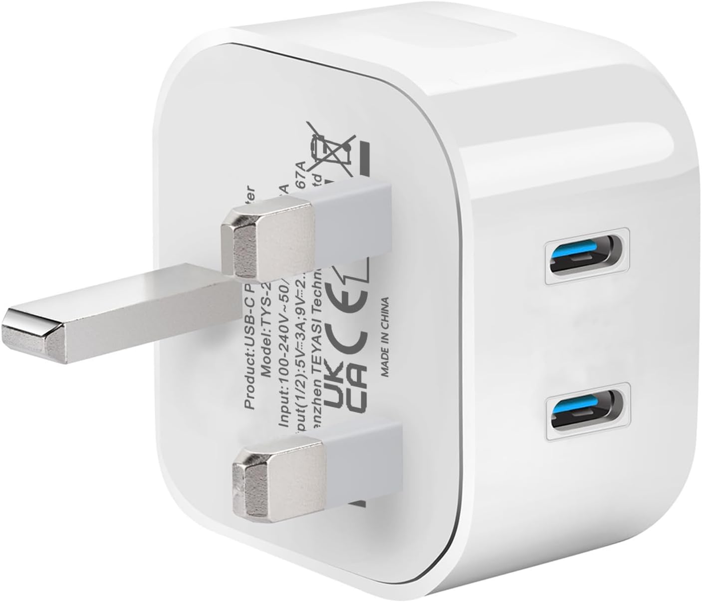 USB C Plug,20W Apple iPhone Fast Charger Plug UK for iPhone 16/15/15 ...