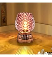 SisiHokai Battery Operated Lamp with Timer, Cute Small Cordless Glass ...