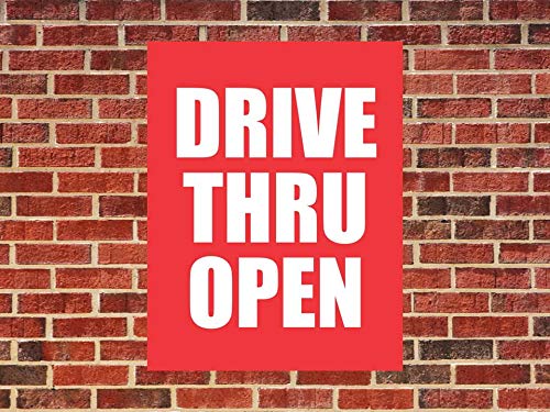 INSHOPFITTING DRIVE THROUGH ONLY FOR OFFICE STICKER SIGN SAFTEY ...