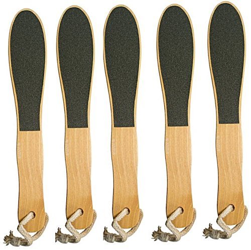 Amazon.com : Double Sided Pedicure Foot File with Wooden Handle - 5 ...