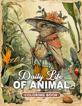 Amazon.com: Daily Life Of Animal Coloring Book: Explore 50 Heartwarming ...