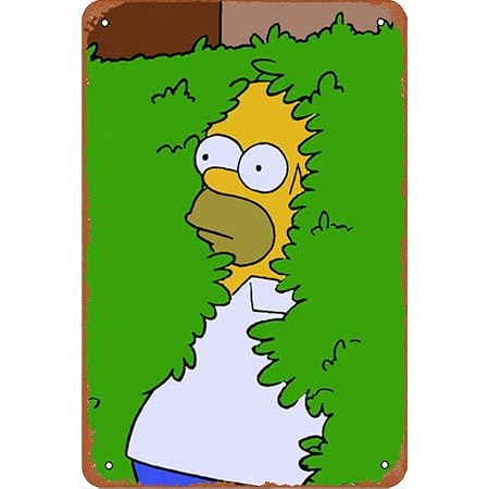 Amazon.com : Studio B The Simpsons Homer Bush The Simpsons Poster Metal ...