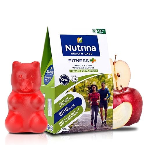 Nutrina Health Labs Fitness Plus Apple Cider Vinegar Gummies for Men ...