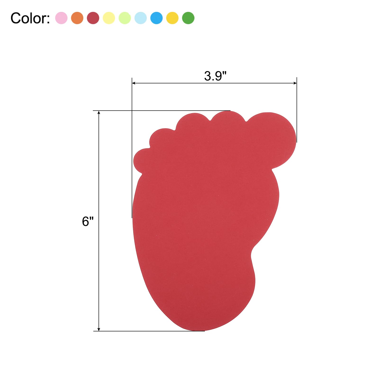 PATIKIL Footprint Cutouts, 72 Pack Paper Feet, Colorful Feet Cutout for ...