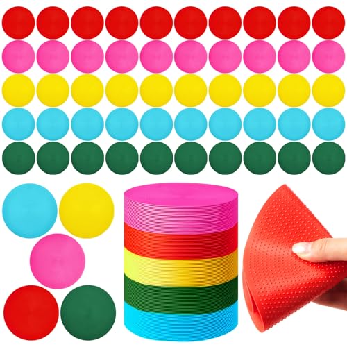 Silipull 100 Pcs Spot Markers Anti Slip Rubber Poly Spot Agility Dot ...