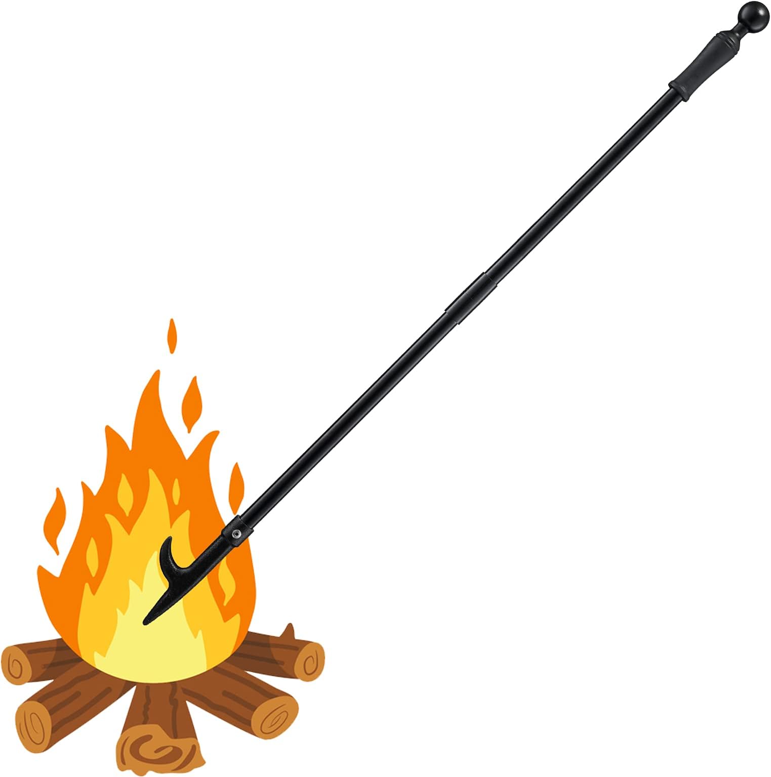 Amazon.com: CKLT Fire Poker for Fire Pit Outdoor, 26inch Twisted Rope ...