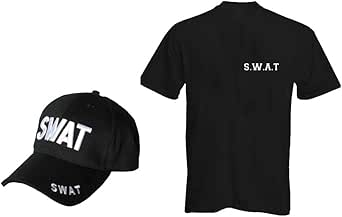 WickedFun® Boys Kids SWAT Team T-Shirt & Cap Set KIT Fancy Dress ...