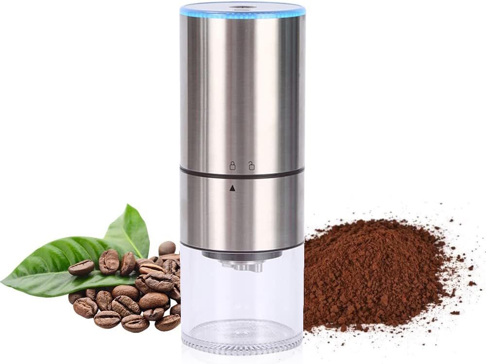 Amazon.com: Portable Electric Burr Coffee Grinder, Compact Automatic ...