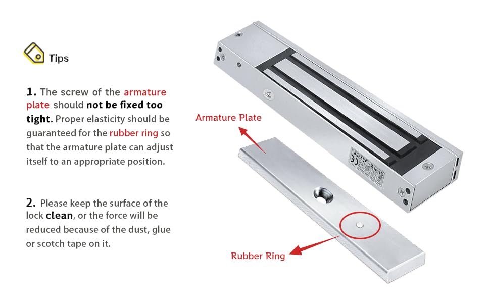 Snapklik.com : 600lb Electric Magnetic Door Lock 12V Electromagnetic ...