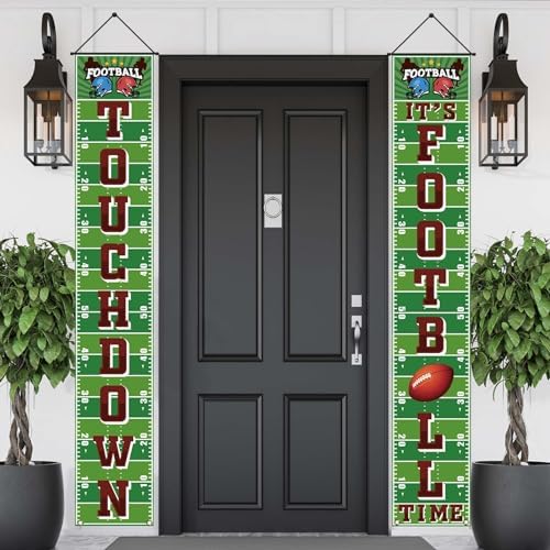 Amazon.com: American Football Banner Touch Down Decor Go Team ...