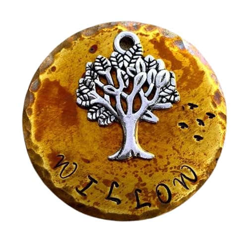 Amazon.com: Willow Dog Tag, Tree Pet Tag, Nature Pet Tag, Tags for Cats ...