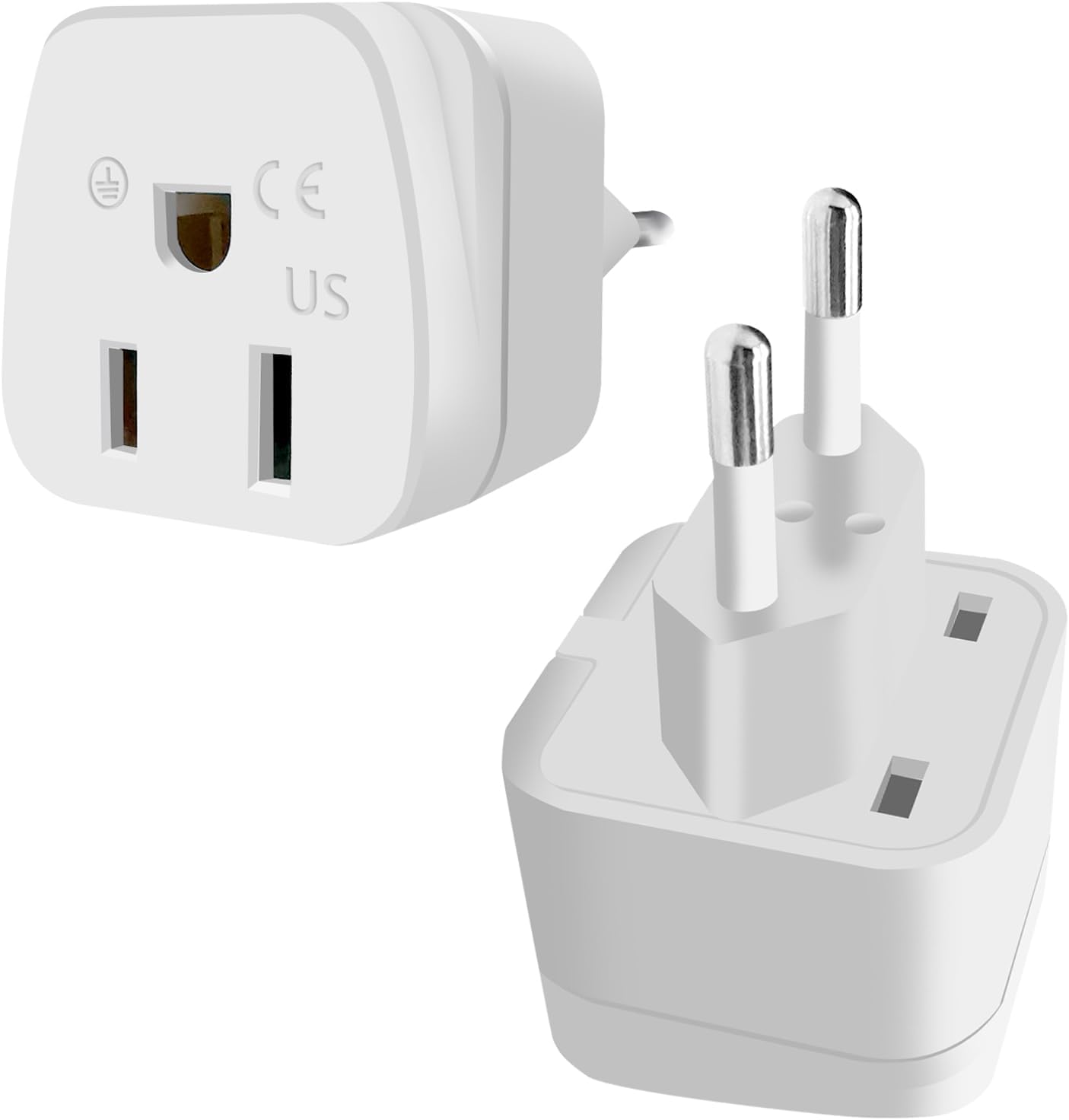 Amazon.com: 2 in 1 Europe Travel Adapter for European Outlets - Type C ...