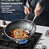 Amazon.com: KOBACH 13 in Titanium Wok with Lid – Nonstick Wok & Stir ...