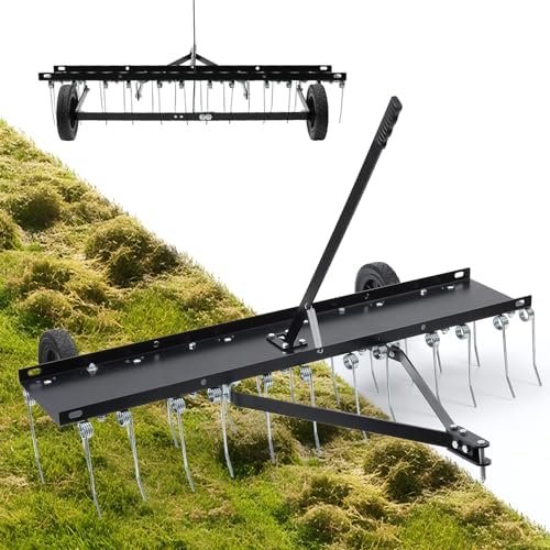 Amazon.com : Lawn Dethatcher, 46 Inch Tow Behind Dethatcher with 24 ...