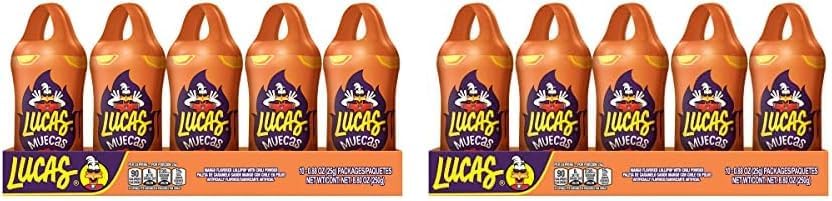 Amazon.com: Lucas Muecas Lollipop Mango Flavor Candy, 0.96oz - 10 ...