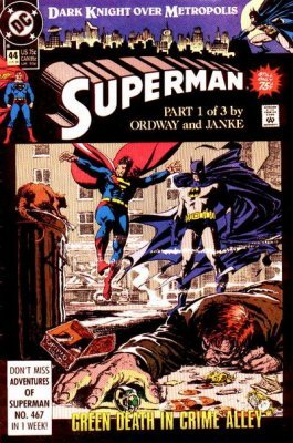Superman Issue 44 A Dark Knight Over Metropolis Part One ( June 1990 ...