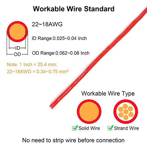 Kalolary Low Voltage Wire Connector, 20 Pack Wire Connectors 2 Pin 2 ...
