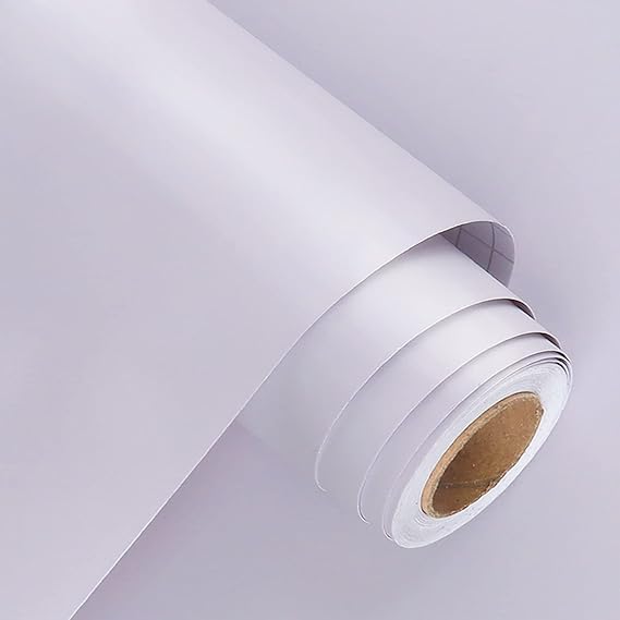 Amazon.com: WESTICK Light Purple Wallpaper Solid Color Purple Contact ...